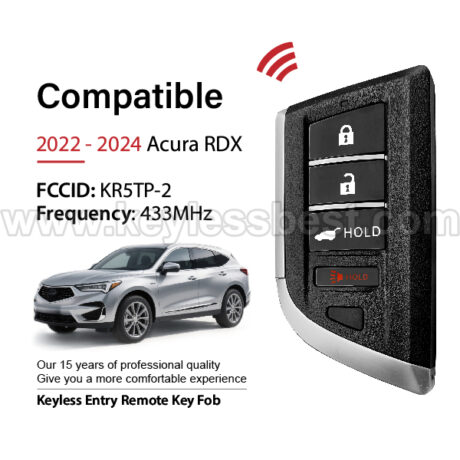 Reemplazo de llave de coche Acura RDX 2022-2024 433MHz KR5TP-2 ...