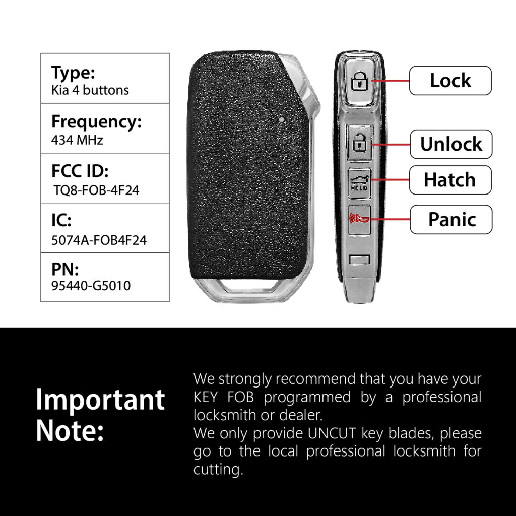 2021-2022 Kia Key Fob Replacement 434MHz 95440-D9600 - keylessbest.com