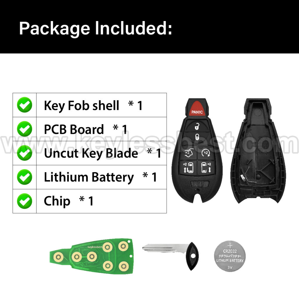 2007-2018 Dodge Caravan Key Fob PN: 56046708AG for Keylessbest ...