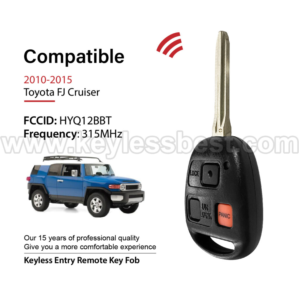 2010-2015 Toyota Key Fob HYQ12BBT 315MHz for Keylessbest - keylessbest.com