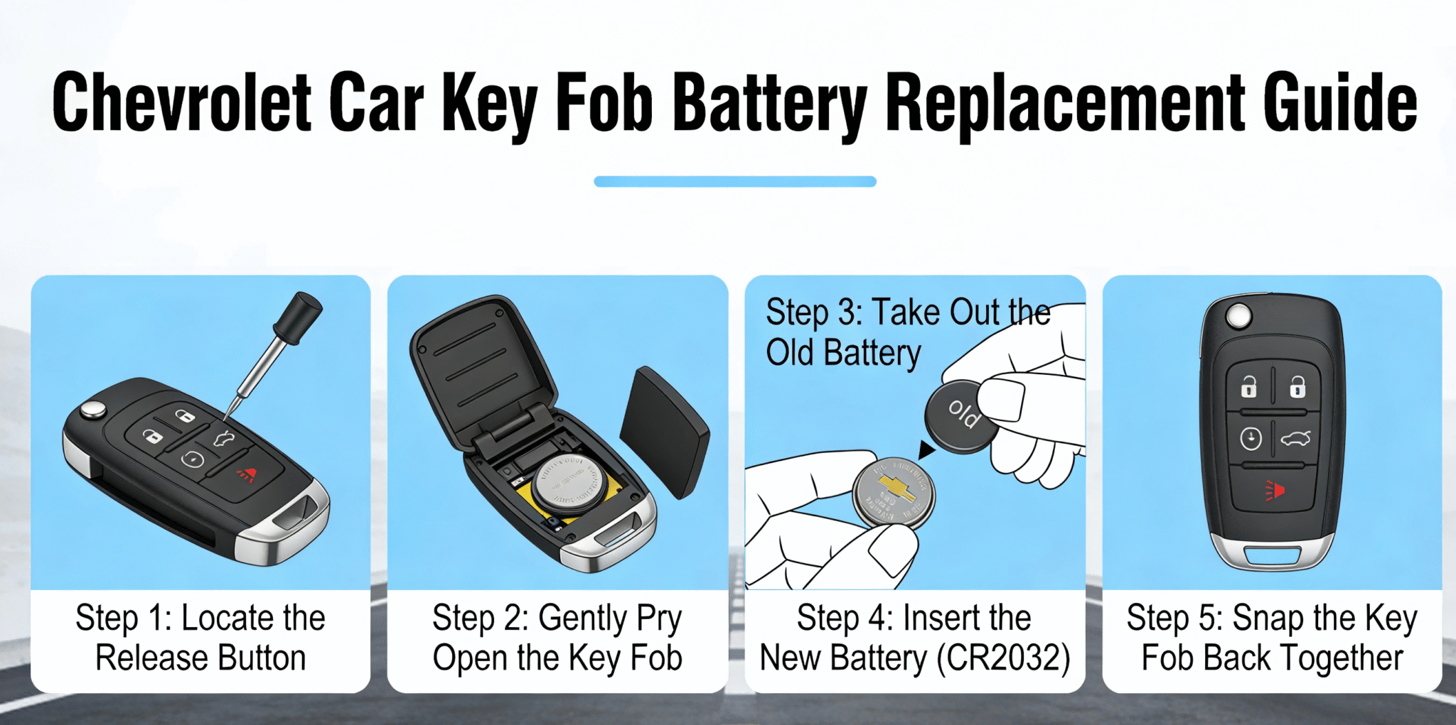 How to Replace the Battery in a Chevrolet Car Key Fob - keylessbest.com